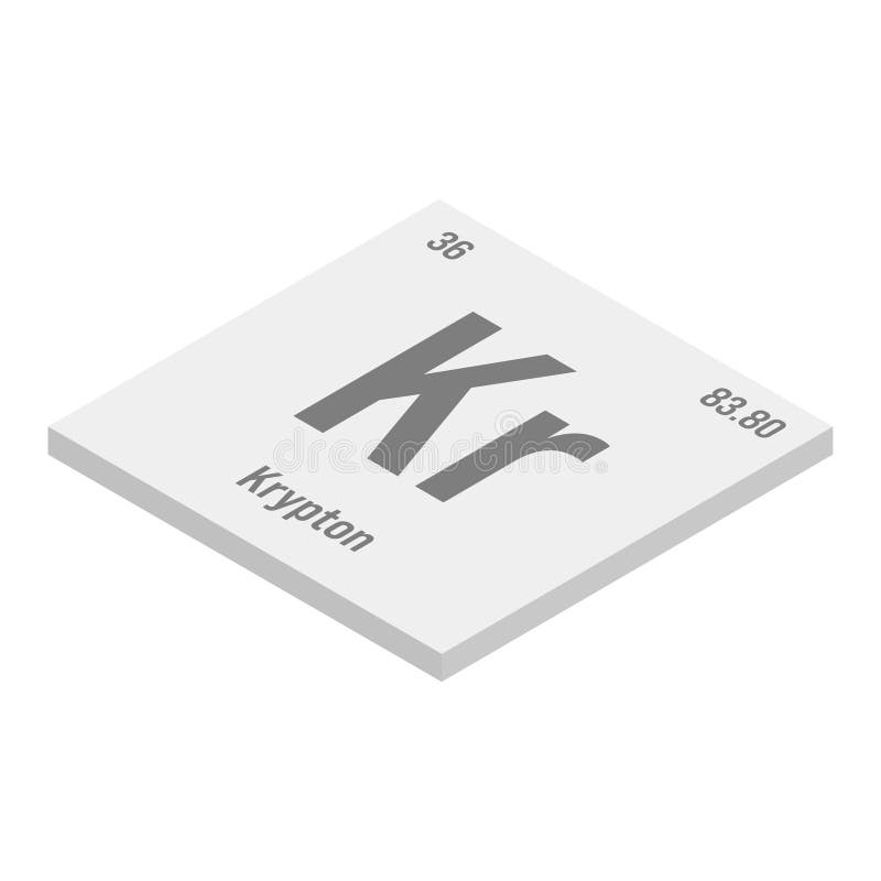 Krypton, Kr, Periodic Table Element Stock Vector - Illustration of ...