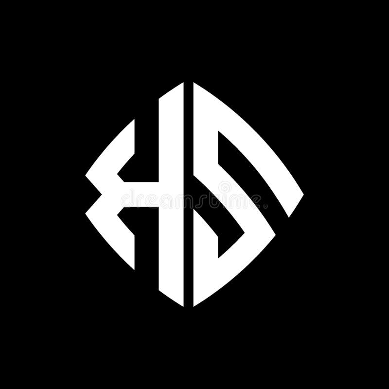 KS Geometric Monogram Logo Curved Square Style Stock Illustration ...