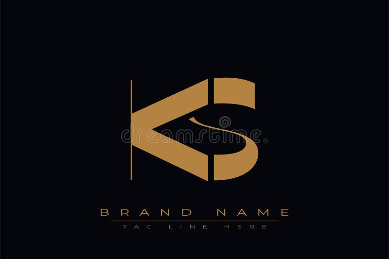 KS Initial Letter Logo Design Stock Vector - Illustration of astrology ...