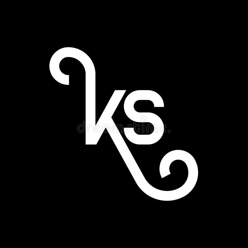 KS Letter Logo Design on Black Background. KS Creative Initials Letter ...