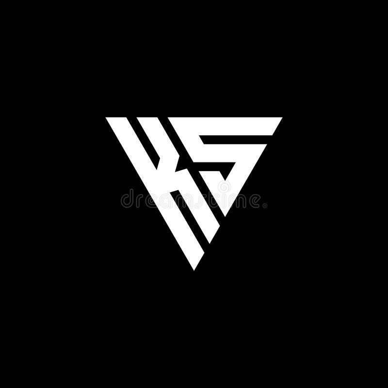 KS Logo Letter Monogram with Triangle Shape Design Template Stock ...