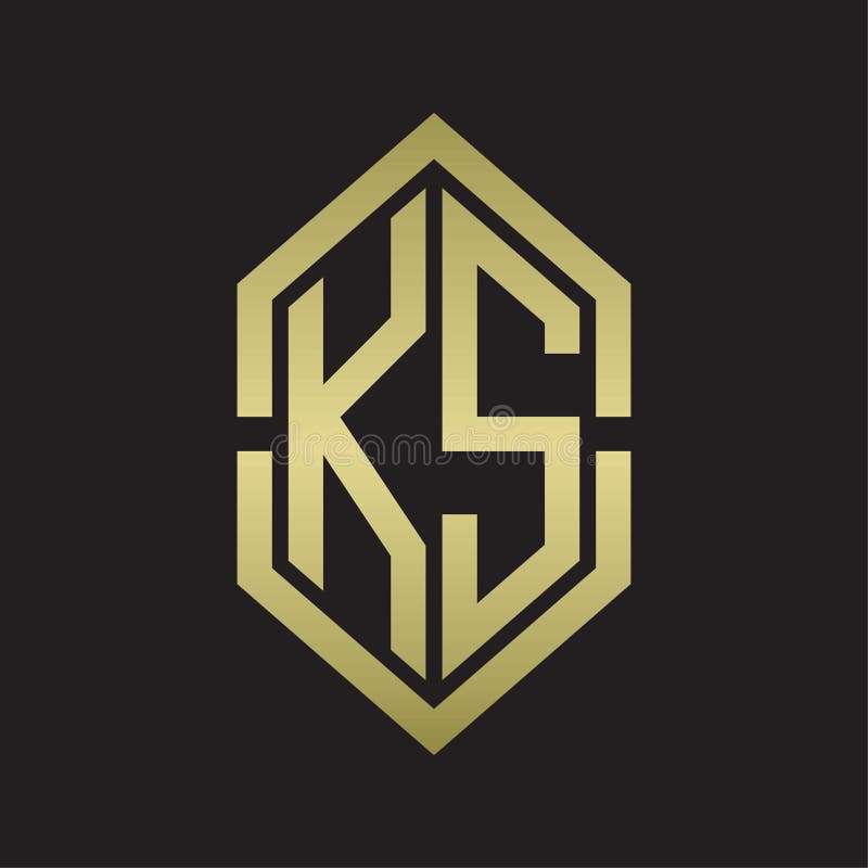 KS Logo Monogram with Hexagon Shape and Outline Slice Style with Gold ... KS Logo Monogram with Hexagon Shape and Outline Slice Style with Gold ...