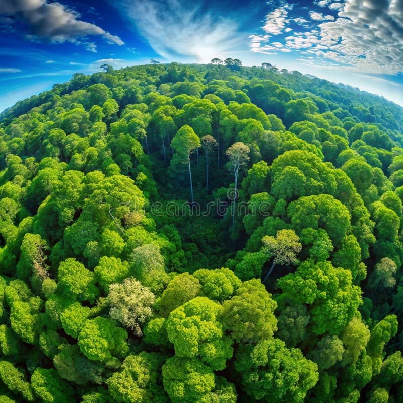 KS a Panoramic View of the Dense Forest Canopy Generative AI Stock ...