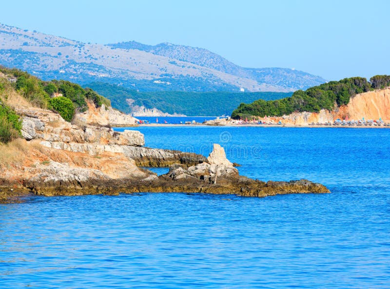 Ksamil-Strand, Albanien stockbild. Bild von albanisch - 91494421