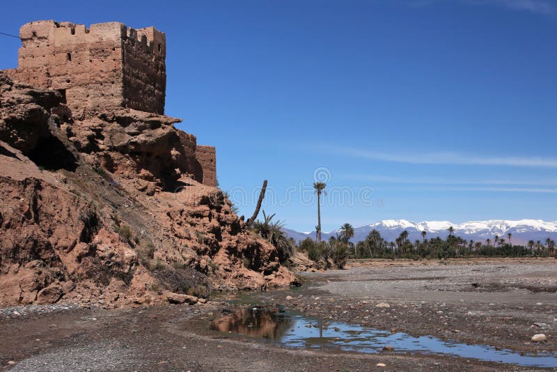 Ksar and mountains stock photo. Image of architecture - 18421982
