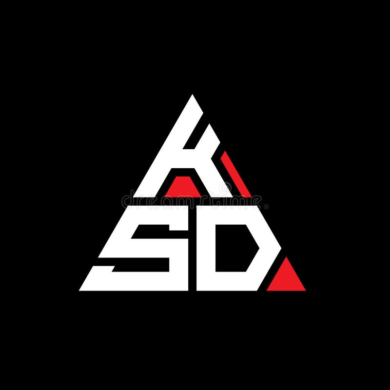 KSD Triangle Letter Logo Design with Triangle Shape. KSD Triangle Logo ...