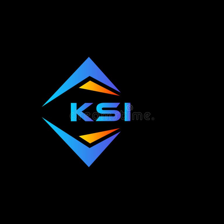 KSI Abstract Technology Logo Design on Black Background. KSI Creative ...
