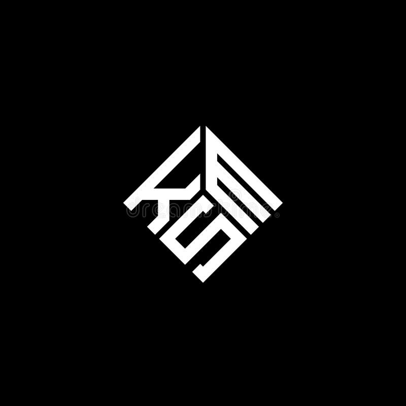 KSM Letter Logo Design on Black Background. KSM Creative Initials ...