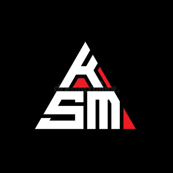 KSM Triangle Letter Logo Design with Triangle Shape. KSM Triangle Logo ...