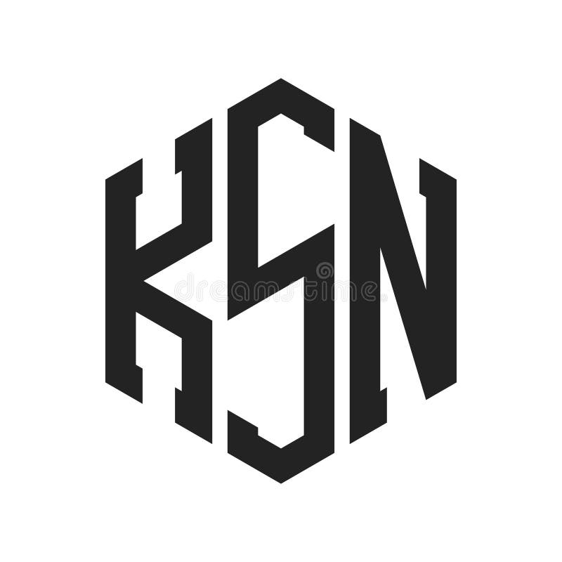 KSN Logo Design. Initial Letter KSN Monogram Logo Using Hexagon Shape ...