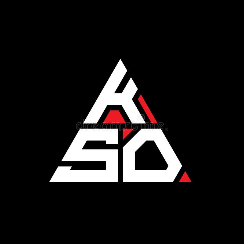 KSO Triangle Letter Logo Design with Triangle Shape. KSO Triangle Logo ...