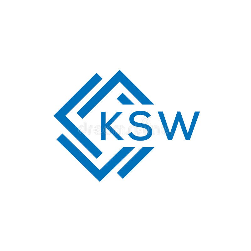 KSW Letter Logo Design on White Background. KSW Creative Circle Letter ...