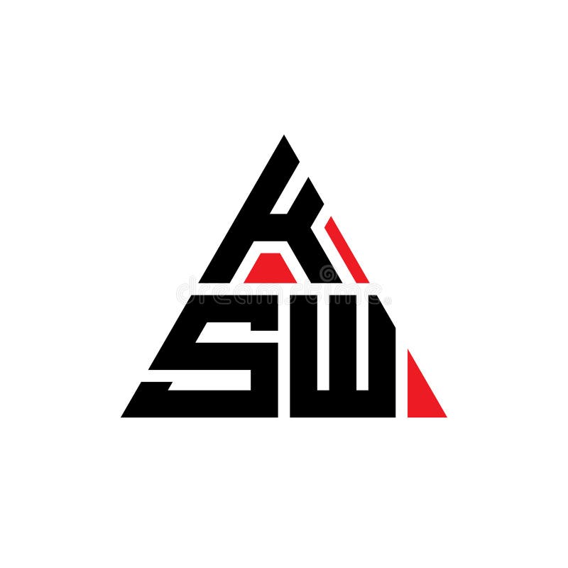 KSW Triangle Letter Logo Design with Triangle Shape. KSW Triangle Logo Design Monogram Stock ...