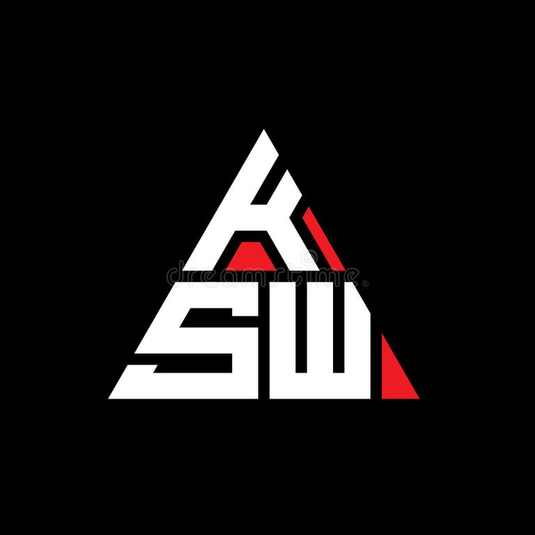 KSW Triangle Letter Logo Design with Triangle Shape. KSW Triangle Logo Design Monogram Stock ...