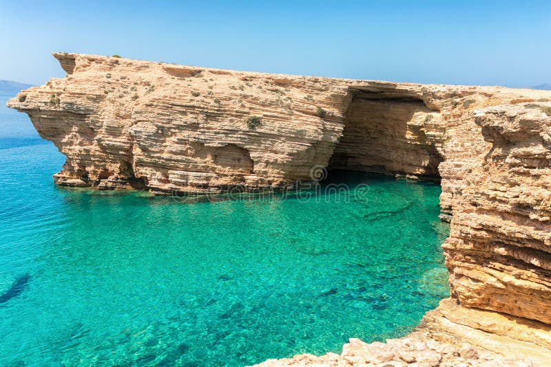 Ksylobatis Caves on Pano Koufonisi Island Stock Image - Image of greece ... Ksylobatis Caves on Pano Koufonisi Island Stock Image - Image of greece ...