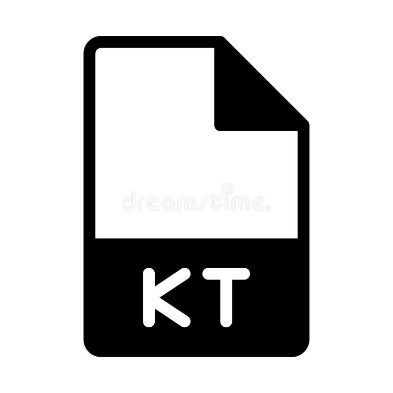 Kt File Type Icon. Document Files and Folder Format Symbol Icons, in ...