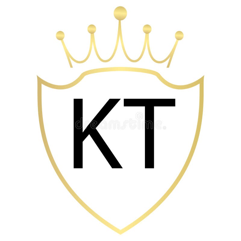 KT Letter Logo Design with Simple Style Stock Vector - Illustration of ...
