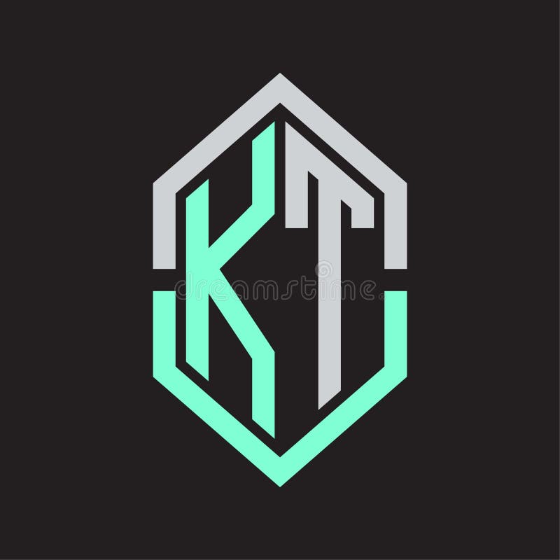 KT Logo Monogram with Hexagon Shape and Outline Slice Style Stock ... KT Logo Monogram with Hexagon Shape and Outline Slice Style Stock ...
