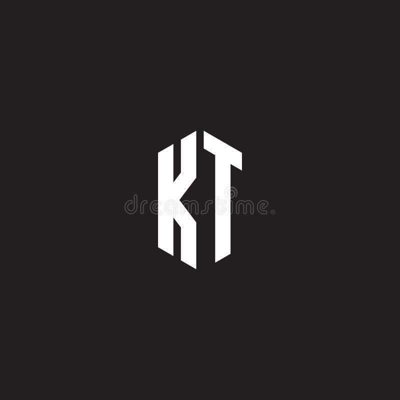 KT Logo Monogram with Hexagon Shape Style Design Template Stock Vector ...