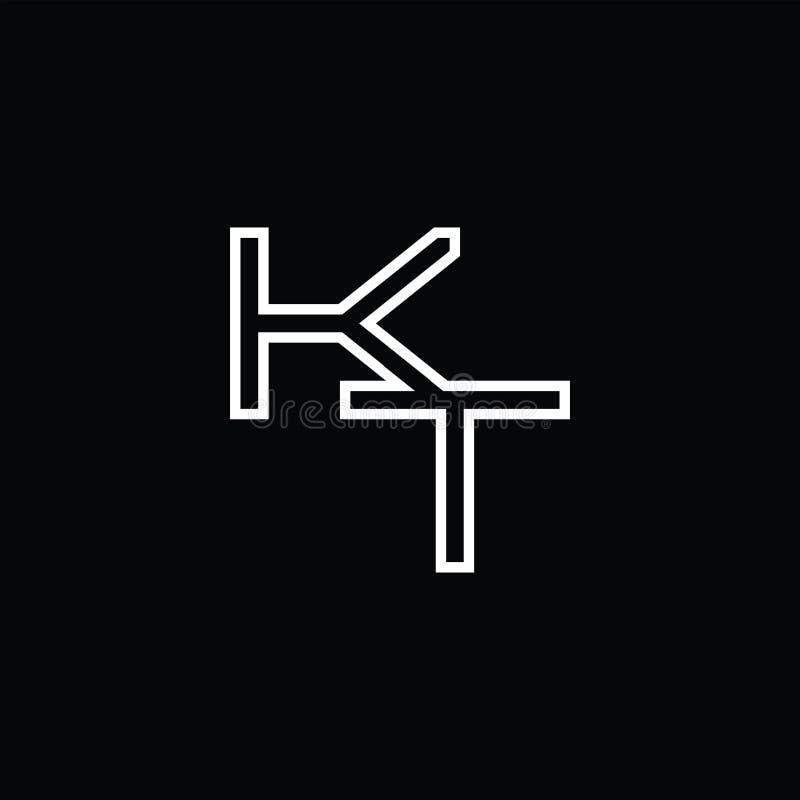 KT Logo Monogram with Line Style Design Template Stock Vector ...