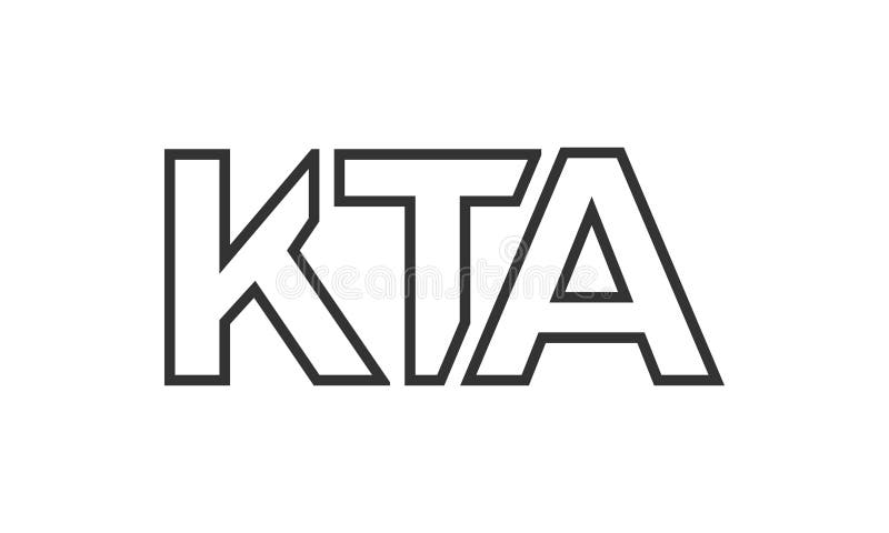 KTA Logo Design Template with Strong and Modern Bold Text. Initial ...