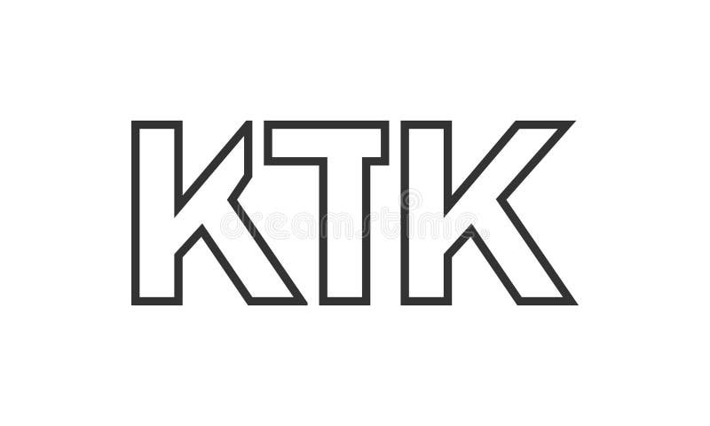 KTK Logo Design Template with Strong and Modern Bold Text. Initial ...