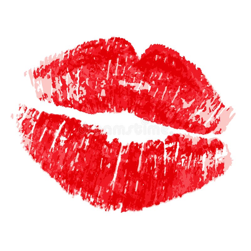 Satz Glatte Lippen Im Zarten Kuss. Vektor Abbildung - Illustration von ...