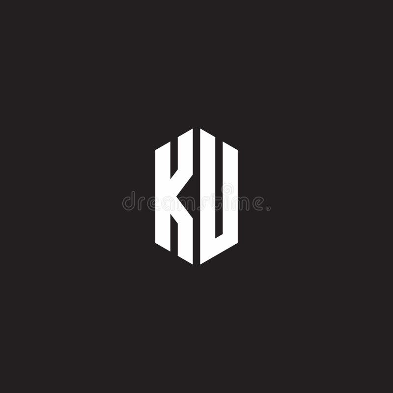 KU Logo Monogram with Hexagon Shape Style Design Template Stock Vector ...