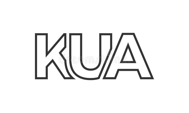 KUA Logo Design Template with Strong and Modern Bold Text. Initial ...