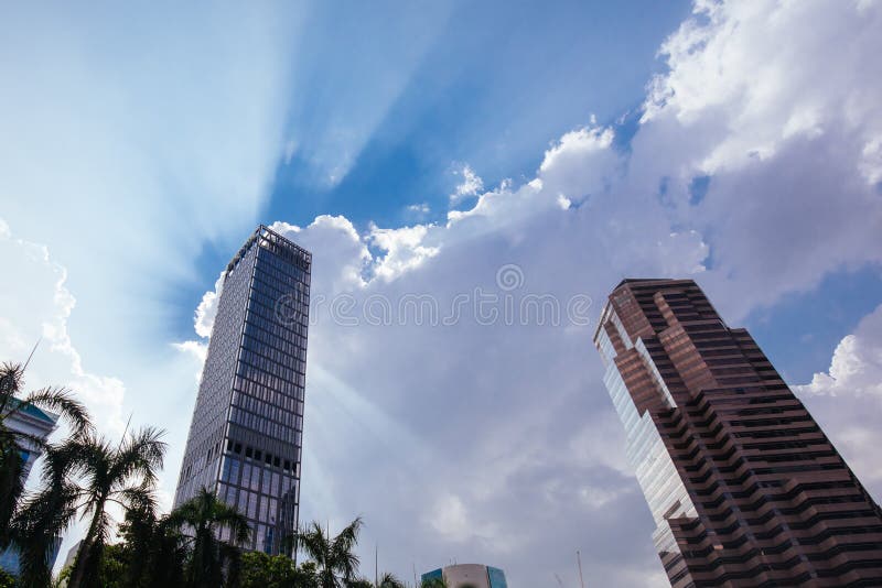 Kuala Lumpur Building Silver Lining Stock Image - Image of landscape ...