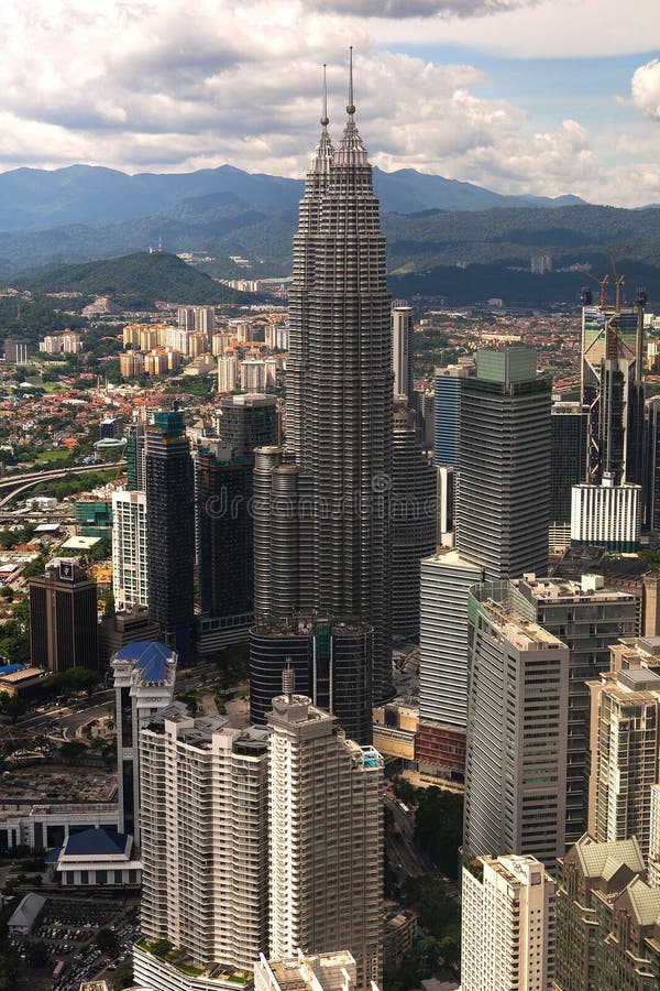 Kuala Lumpur Cityscape Panorama View Stock Image - Image of blue, night ...