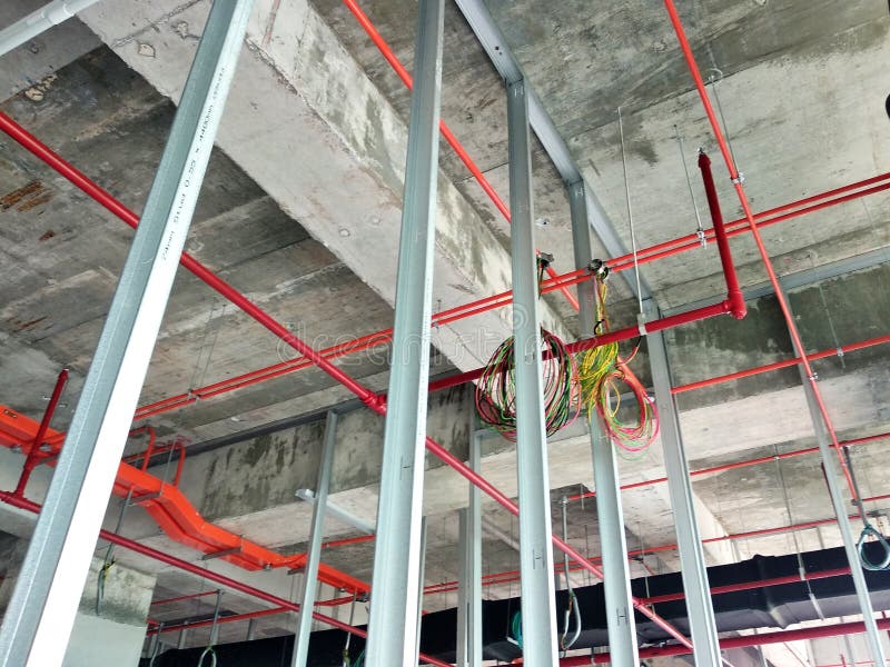 Drywall Installation Work in Progress by Construction Workers at the ...
