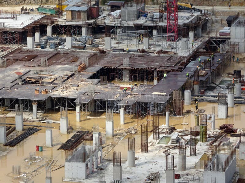 Construction Site in Progress during Daytime. Stock Photo - Image of ...