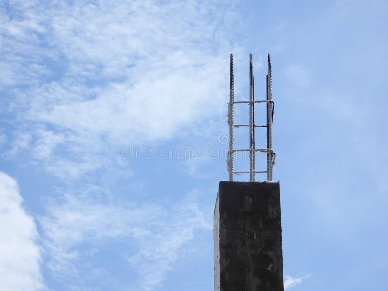Reinforcement Concrete Column Under Construction at the Construction ... Reinforcement Concrete Column Under Construction at the Construction ...
