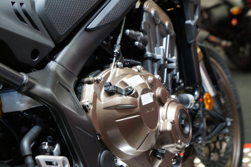 Selective Focused on a High Performance Motorcycle Engine. Editorial ...