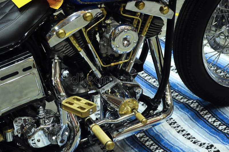 Selective Focused on a High Performance Motorcycle Engine. Editorial ...
