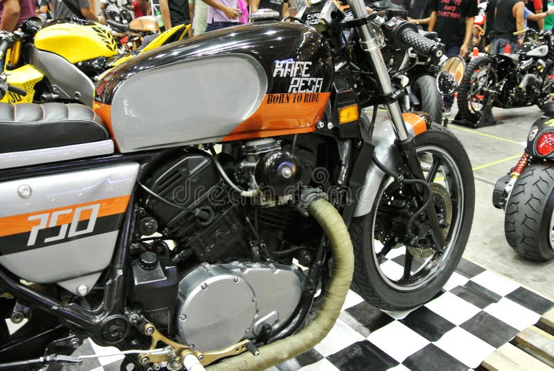 Selective Focused on a High Performance Motorcycle Engine. Editorial ...