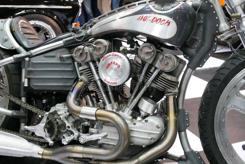 Selective Focused on a High Performance Motorcycle Engine. Editorial ...