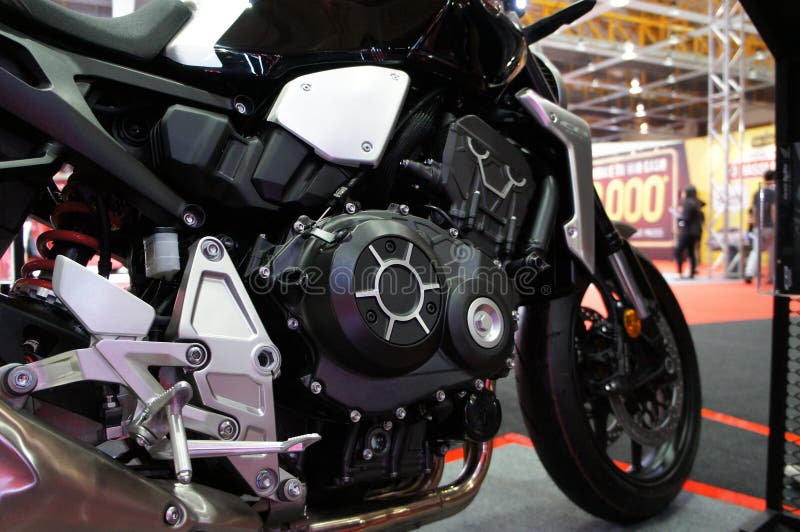 Selective Focused on a High Performance Motorcycle Engine. Editorial ...