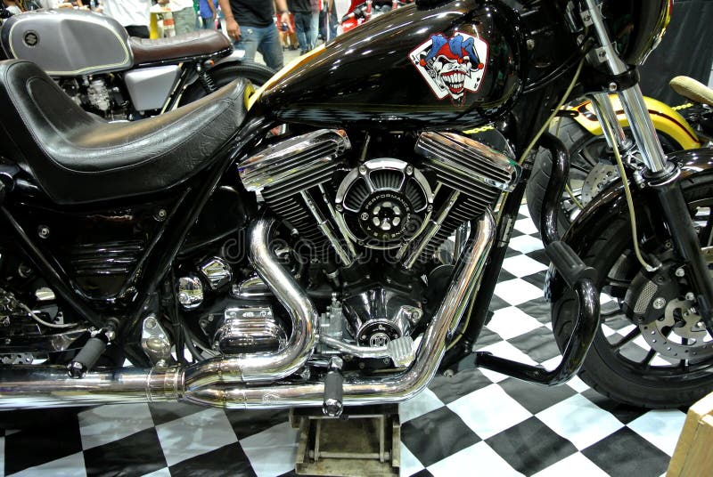 Selective Focused on a High Performance Motorcycle Engine. Editorial ...