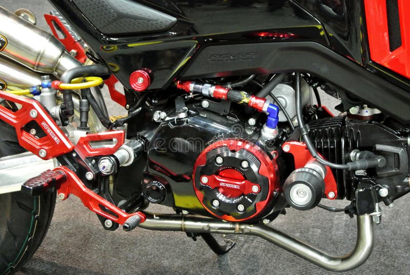 Selective Focused on a High Performance Motorcycle Engine. Editorial ...