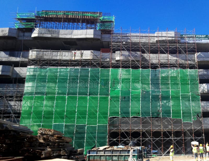 Plastic or Nylon Netting Erected at the External of the Under ...