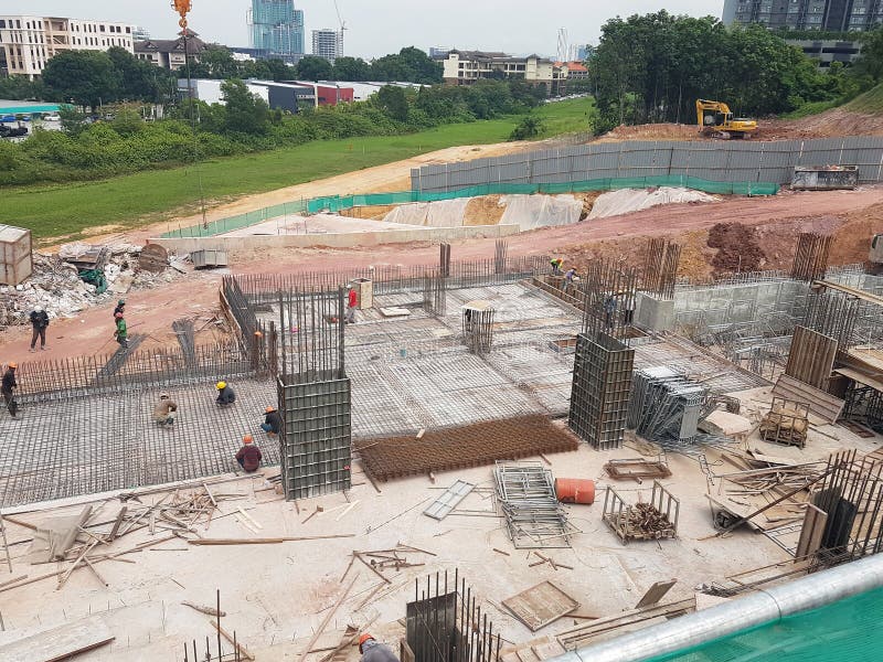 Building Floor Slab Under Construction. Editorial Image - Image of ...