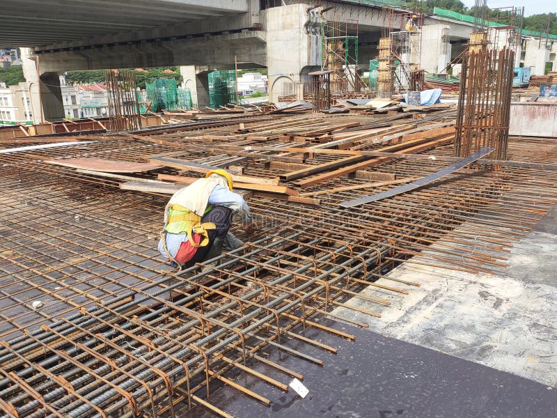 Building Floor Slab Under Construction. Editorial Photo - Image of ...