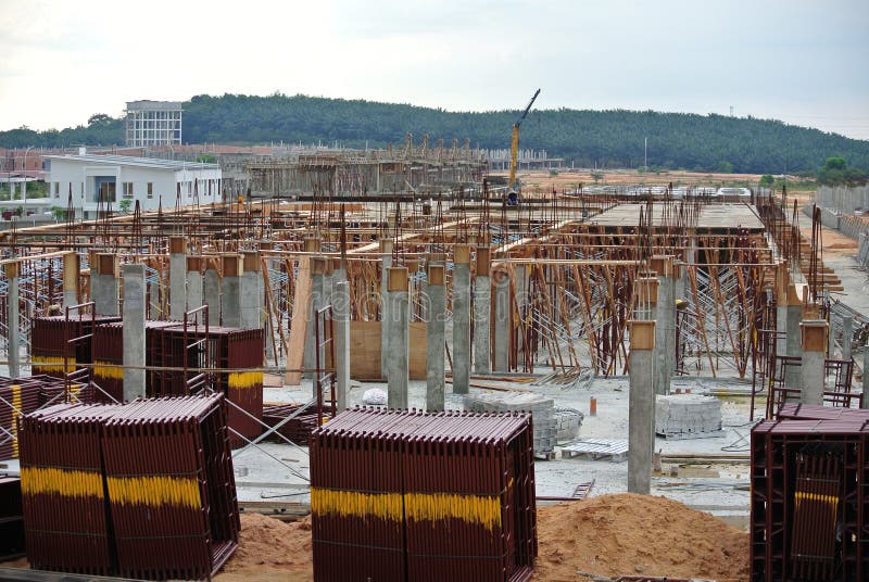 Concrete Structure Beam, Column and Slab at the Construction Slab ...