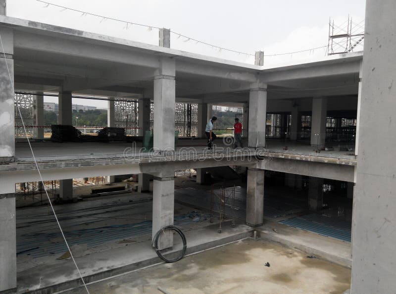 Concrete Structure Beam, Column and Slab at the Construction Slab ...