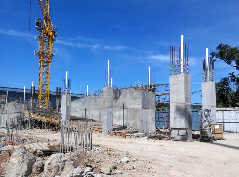 Concrete Structure Beam, Column and Slab at the Construction Slab ...
