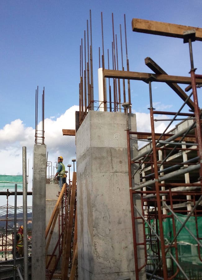 Concrete Structure Beam, Column and Slab at the Construction Slab ...