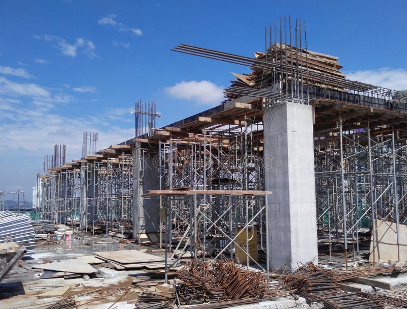 Concrete Structure Beam, Column and Slab at the Construction Slab ...