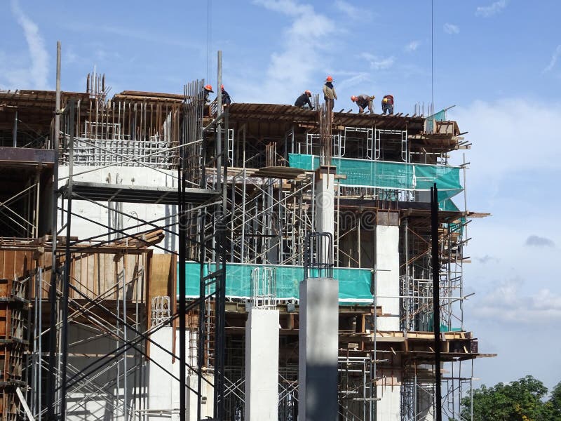 Concrete Structure Beam, Column and Slab at the Construction Slab ...